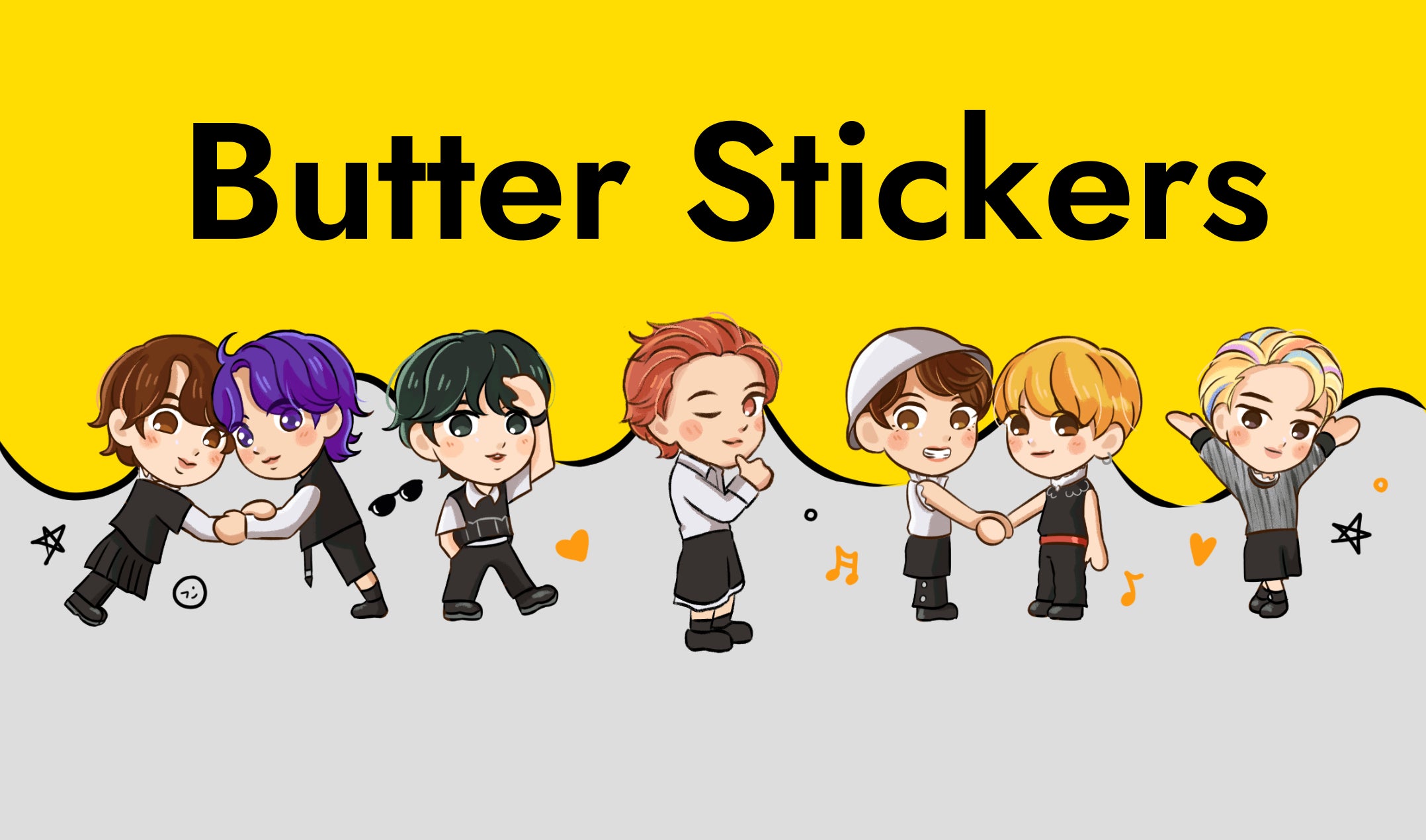 Butter "ARMY" die cut stickers – shiinapop